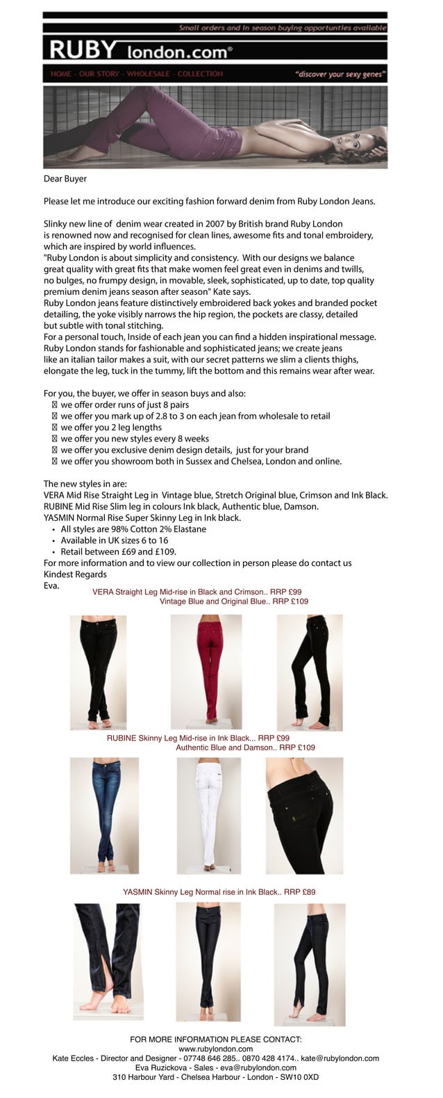 Ruby London Jeans Wholesale - find your sexy jeans | PDF