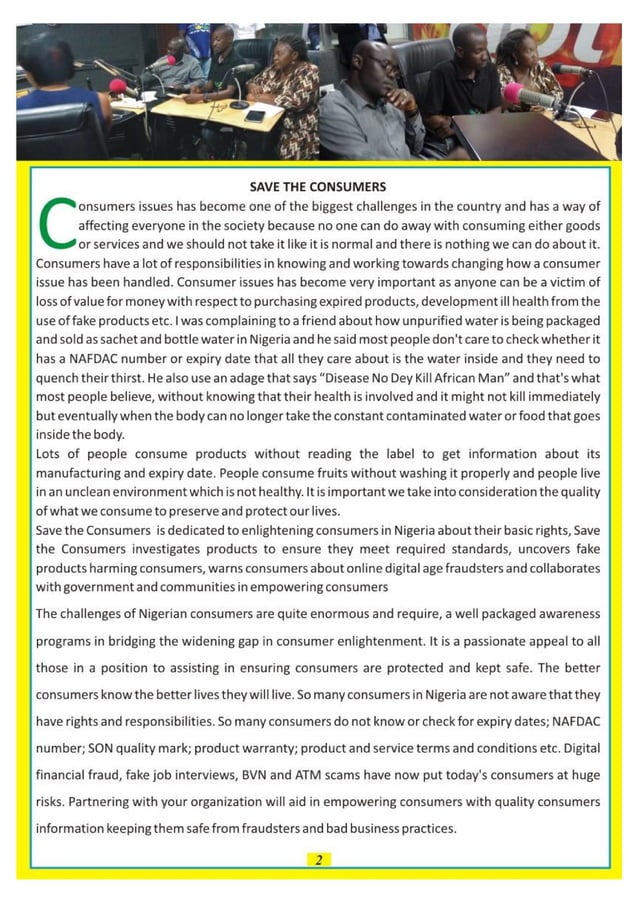 Save The Consumers Newsletter 2 | PDF