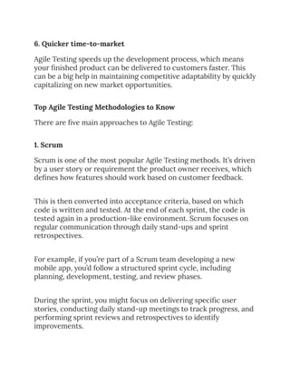 Agile Testing: The Key to Faster, Higher-Quality Releases | PDF ...