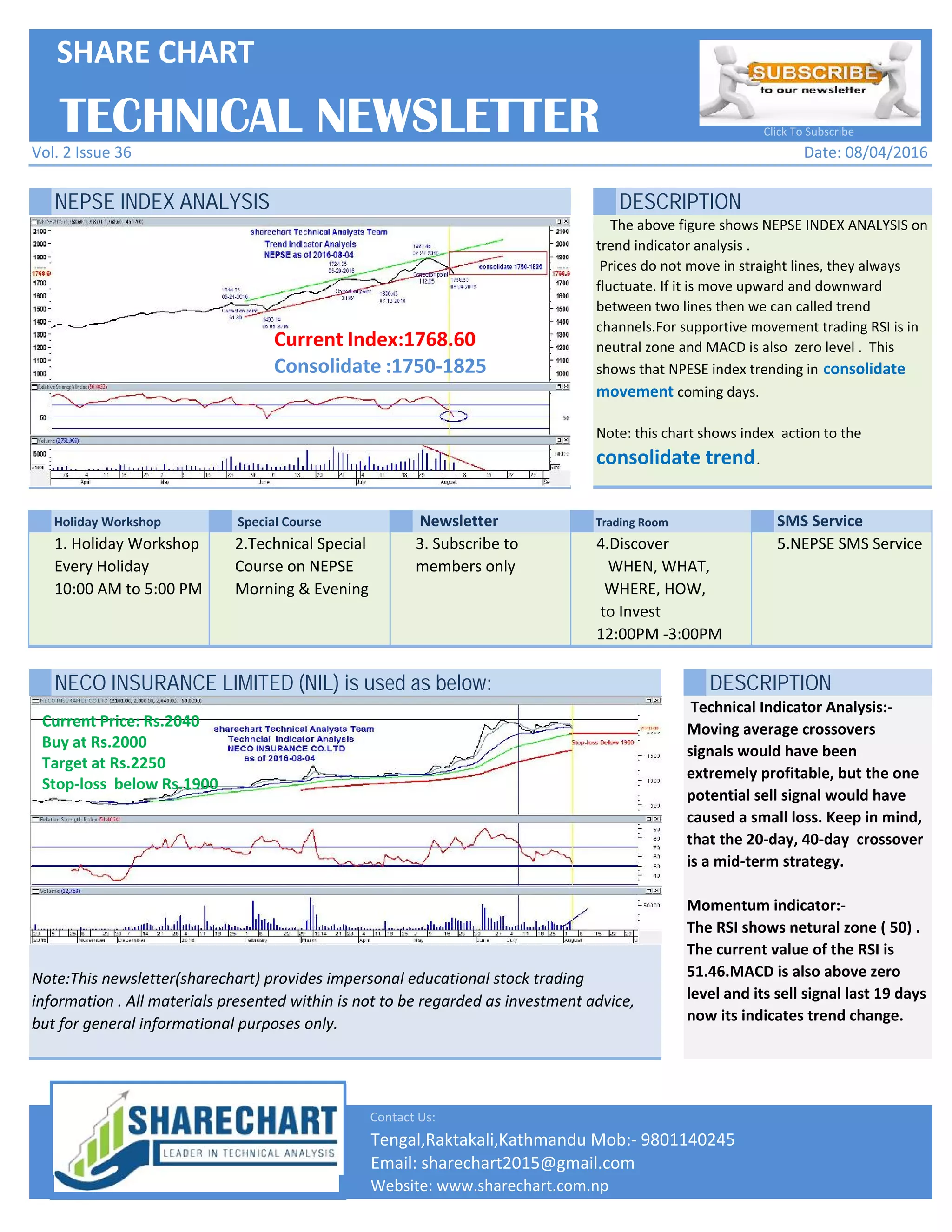 sharechart Technical Newsletter vol-2 issue-36 | PDF | Stocks and Bonds ...