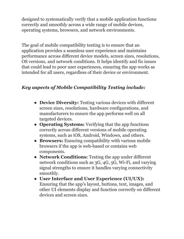 Mobile Compatibility Testing: A Comprehensive Guide | PDF Mobile Compatibility Testing: A Comprehensive Guide | PDF