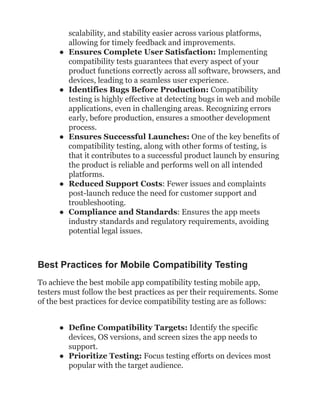 Mobile Compatibility Testing: A Comprehensive Guide | PDF
