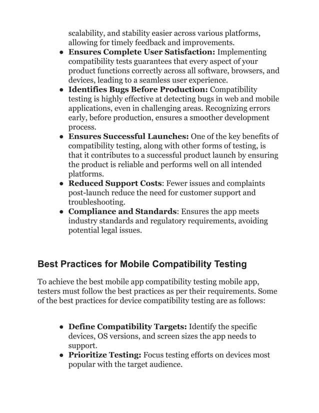 Mobile Compatibility Testing: A Comprehensive Guide | PDF