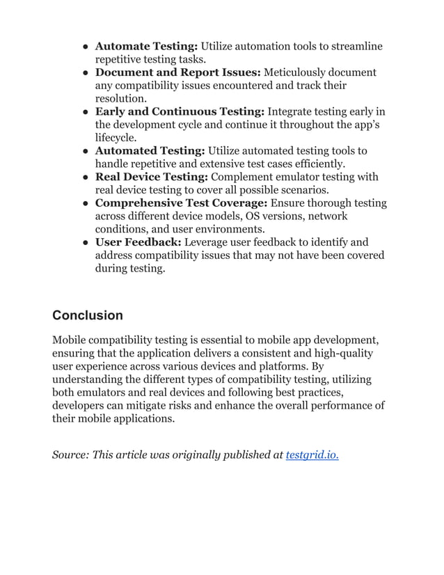 Mobile Compatibility Testing: A Comprehensive Guide | PDF Mobile Compatibility Testing: A Comprehensive Guide | PDF