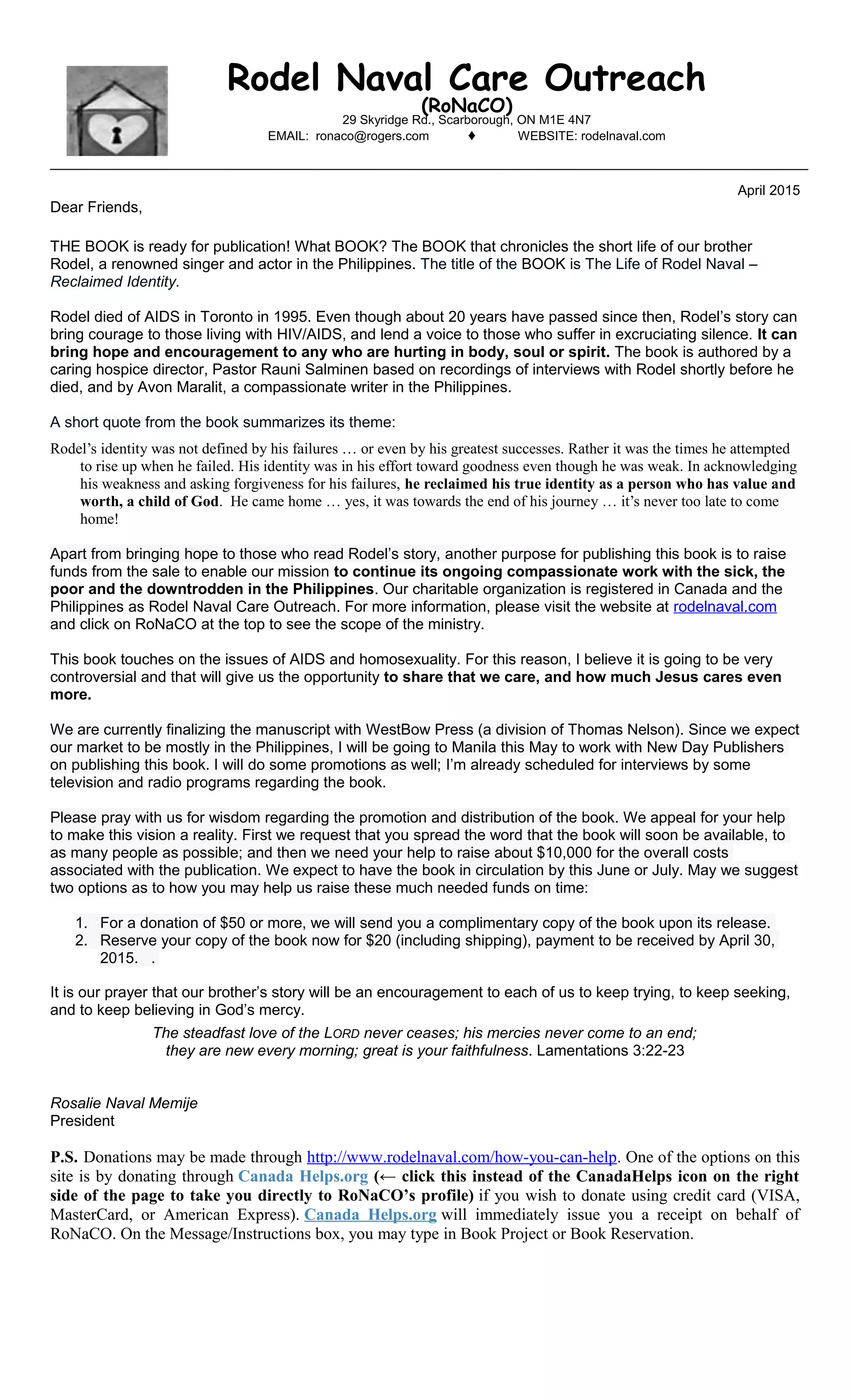 Newsletter april 2015 | DOC