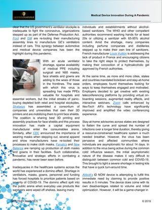 Newsletter April 2020 | PDF | Healthcare Industry | Industries