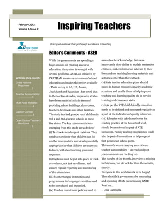 Newsletter Feb 2012 | PDF