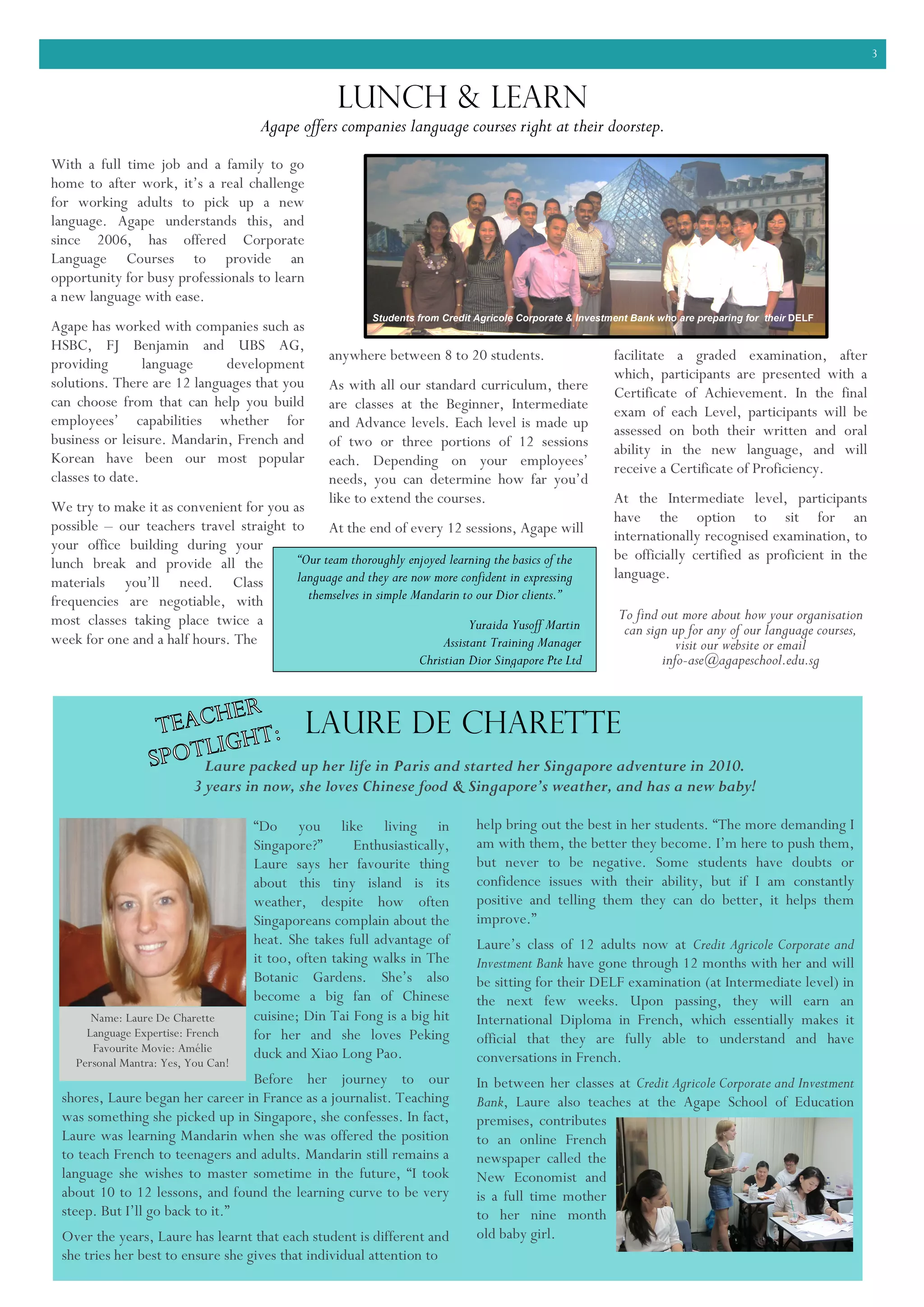 Agape School of Education Newsletter Issue No 1 | PDF