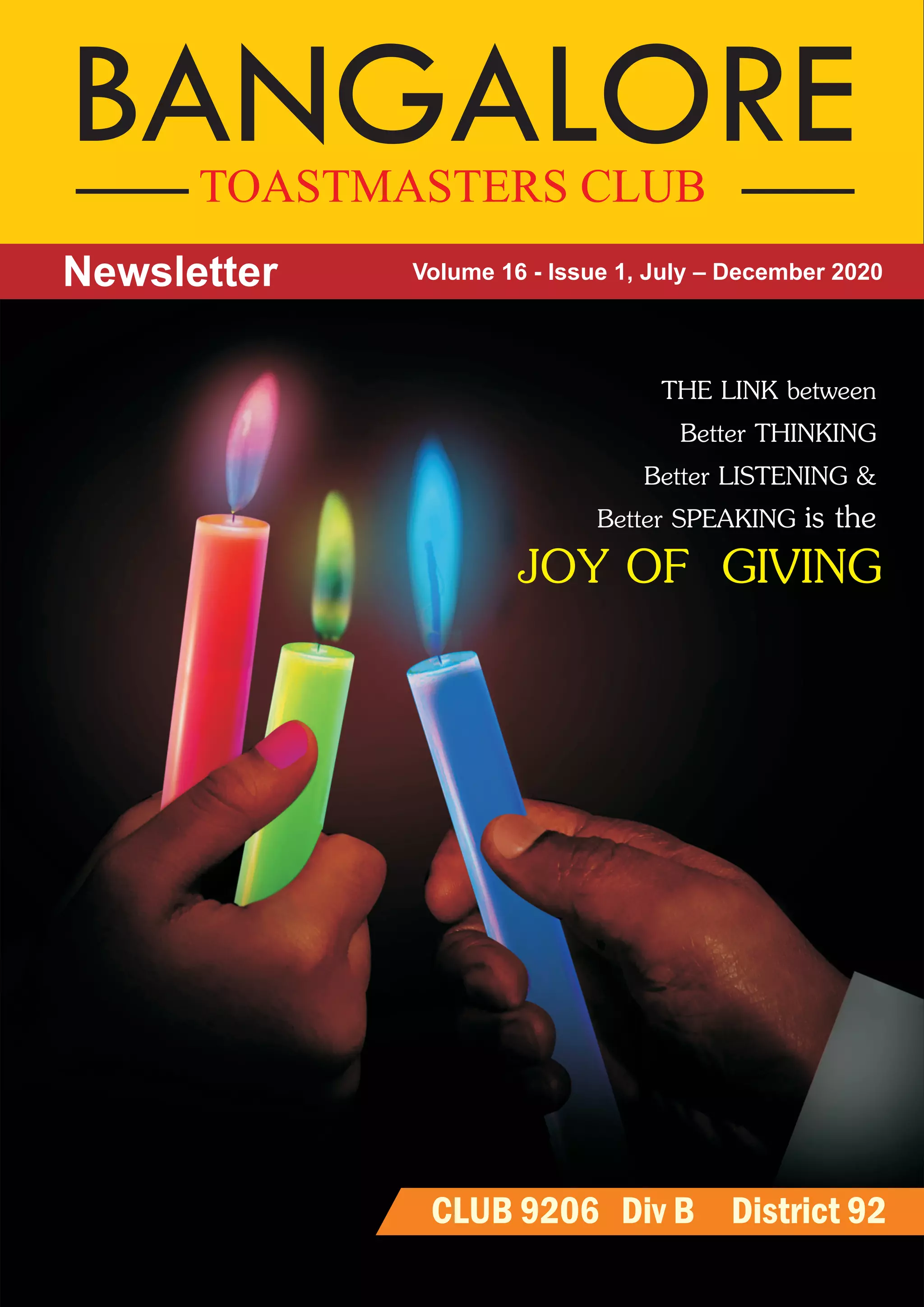 Bangalore Toastmasters Club Newsletter | PDF