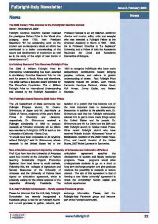 Fulbright Commission Italy Newsletter :: Issue 2 | PDF