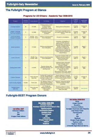 Fulbright Commission Italy Newsletter :: Issue 2 | PDF