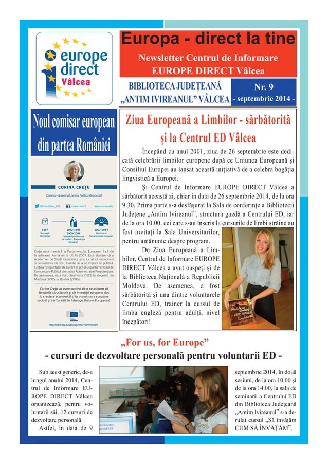 Newsletter luna septembrie 2014 | PDF