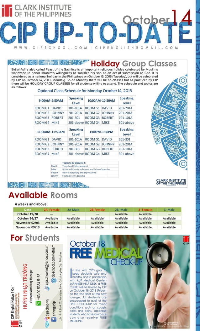 Newsletter october 14 cip uptodate | PDF