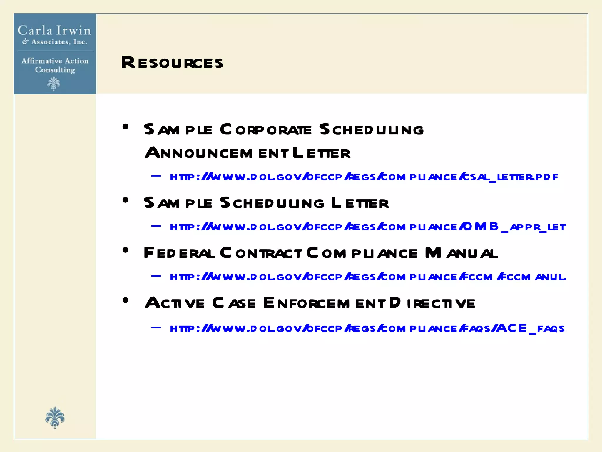OFCCP Compliance Review Steps and Strategies | PPT