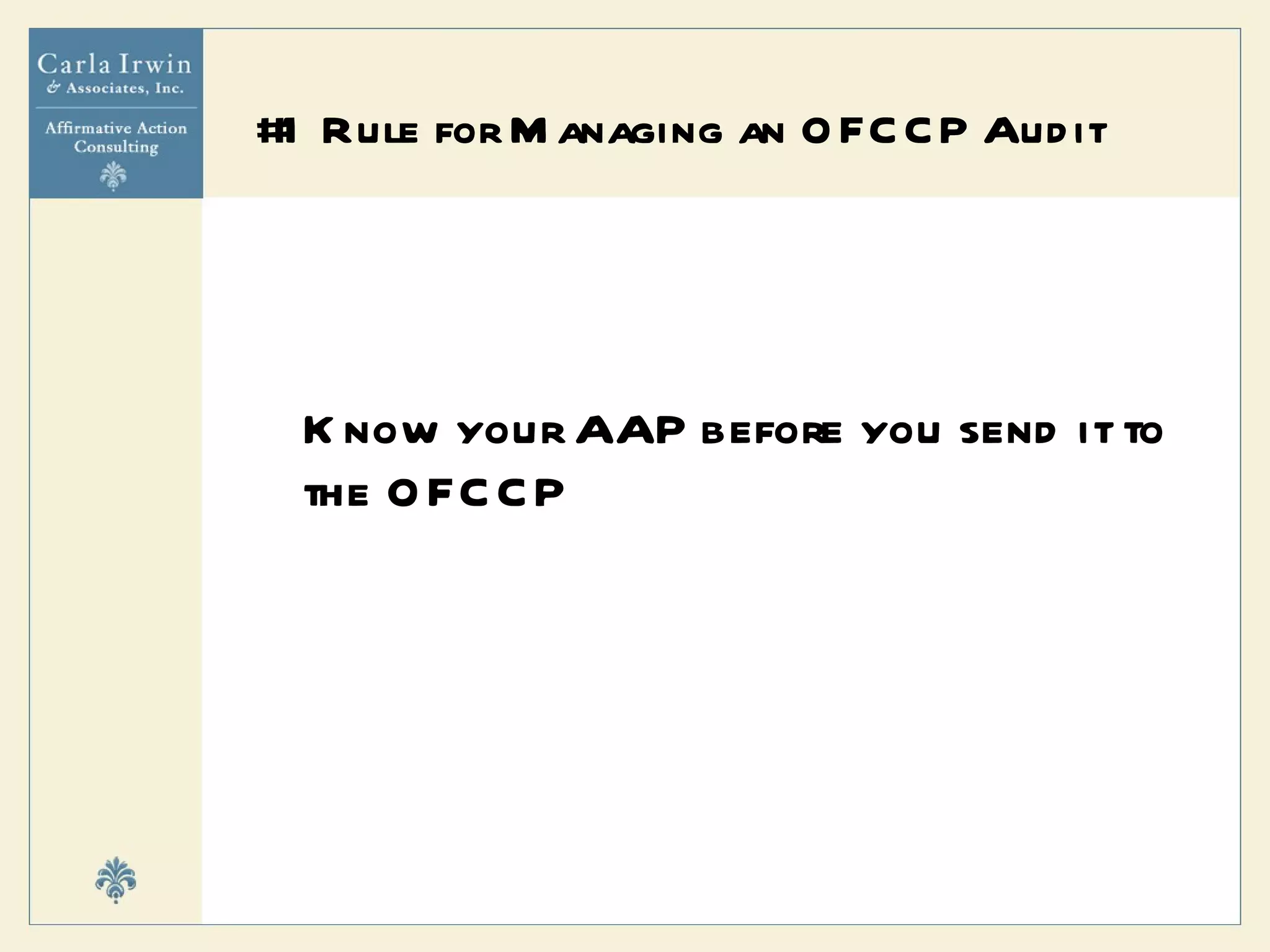 OFCCP Compliance Review Steps and Strategies | PPT