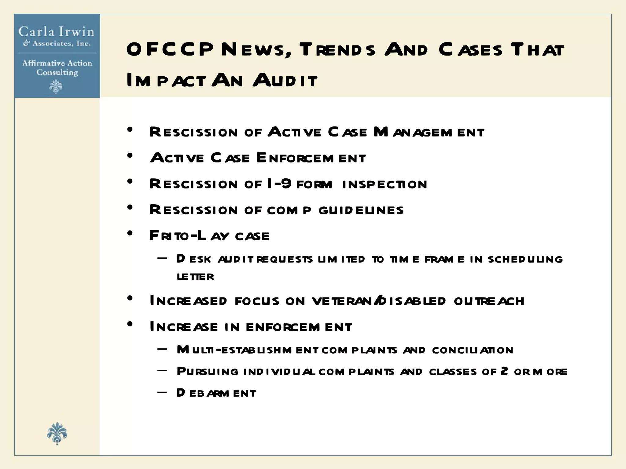 OFCCP Compliance Review Steps and Strategies | PPT