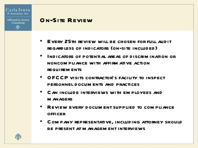 OFCCP Compliance Review Steps and Strategies | PPT