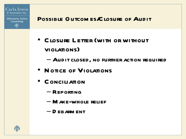 OFCCP Compliance Review Steps and Strategies | PPT