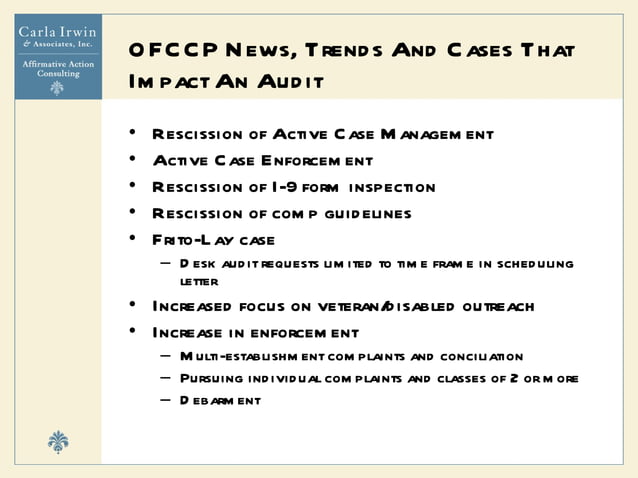 OFCCP Compliance Review Steps and Strategies | PPT