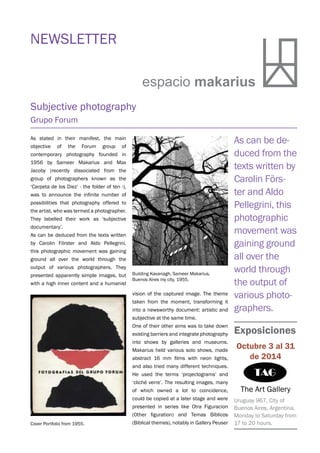 Newsletter Subjective Photography | PDF