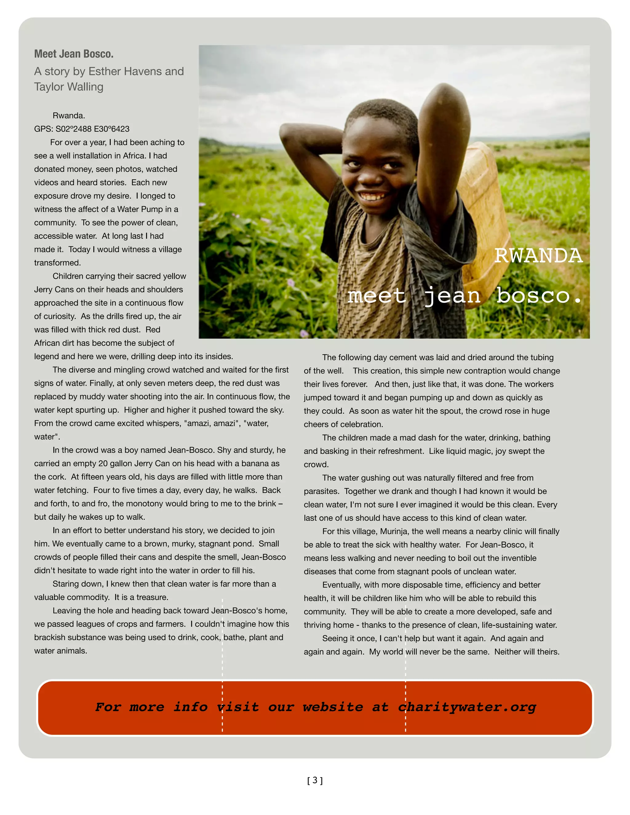 Charity: Water Newsletter | PDF
