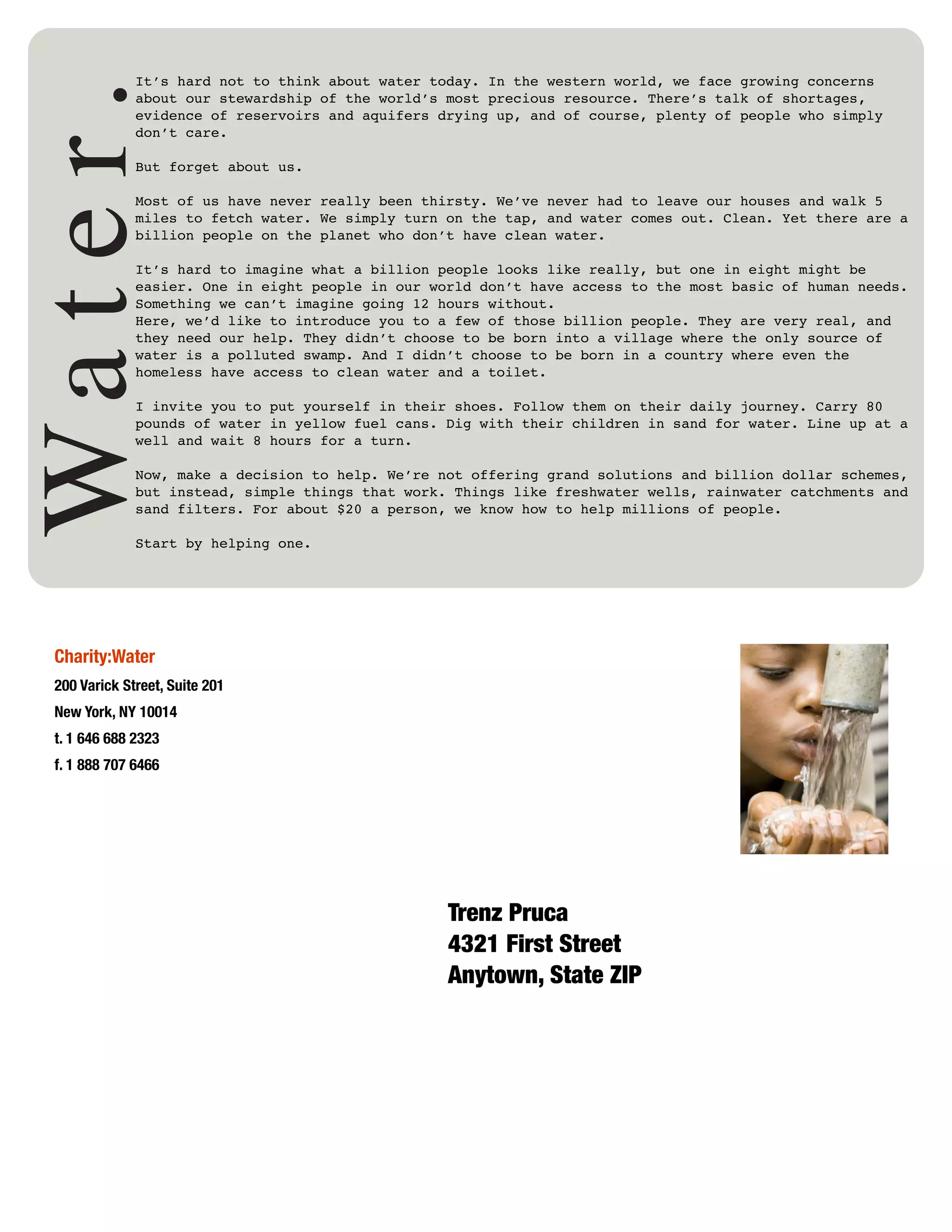 Charity: Water Newsletter | PDF