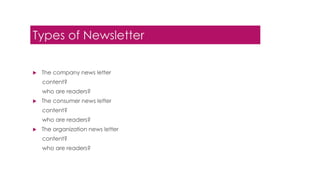 Newsletter, press release, publicity materials | PDF