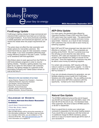 Newsletter Sept 2011 | PDF