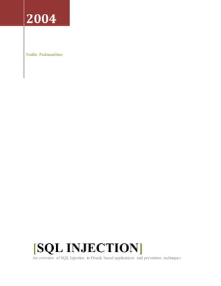 SQL Injection - Newsletter | DOCX