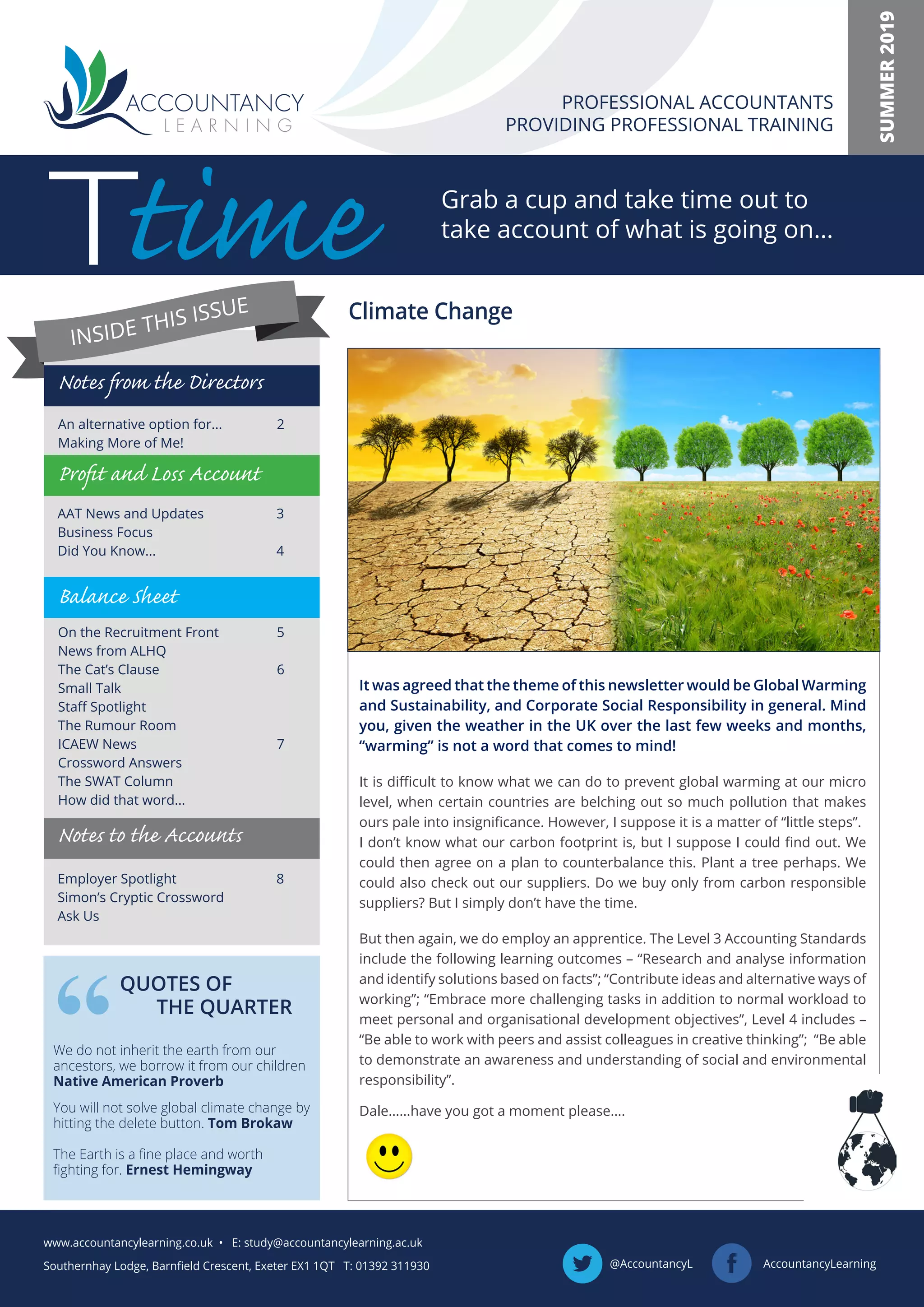 Accountancy Learning Summer Newsletter | PDF