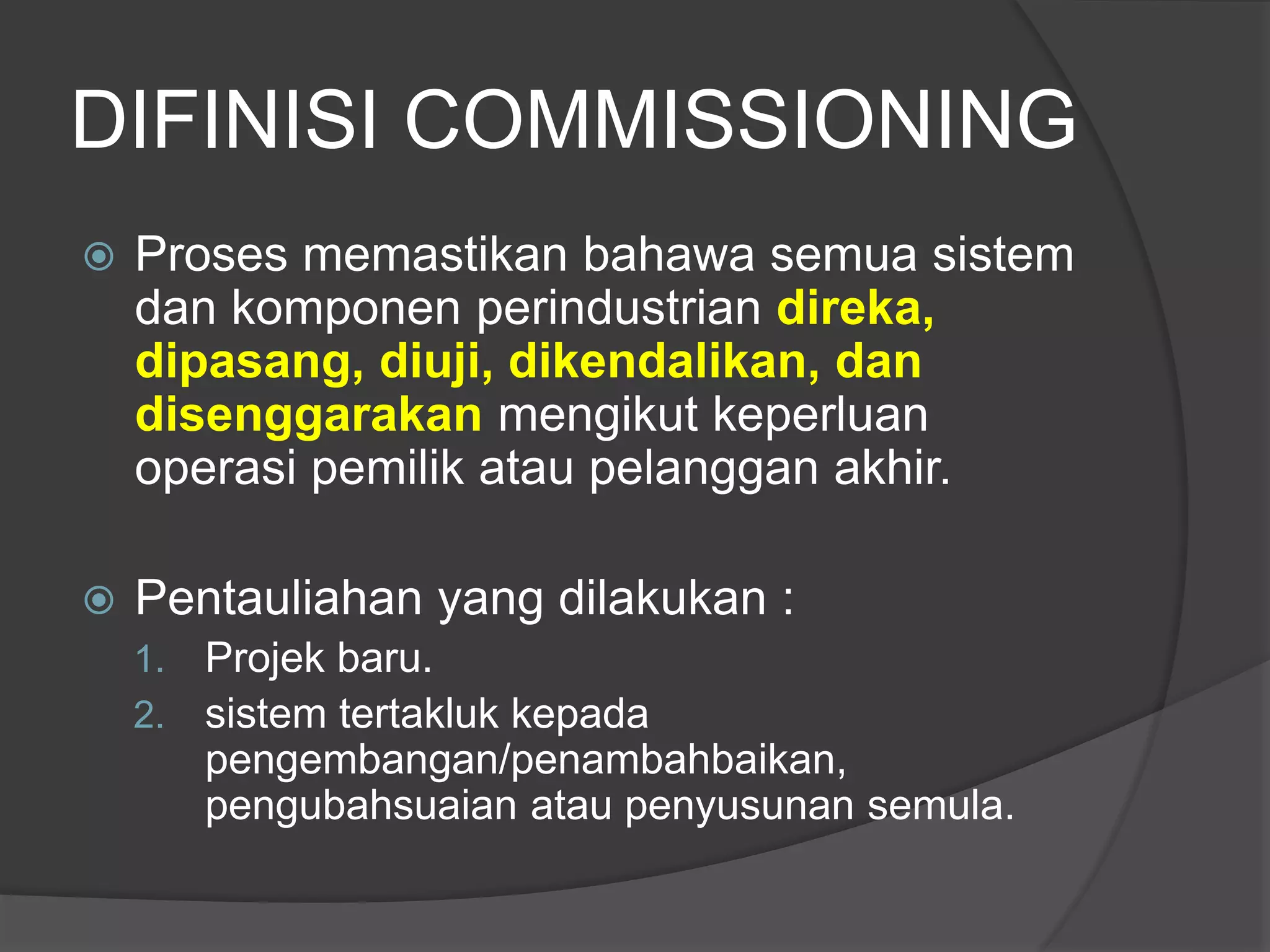 installation and commissioning | PPTX