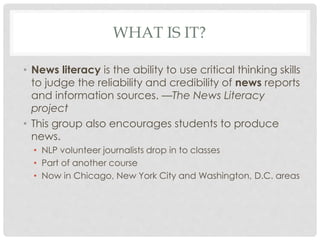 News literacy asne15 | PPTX