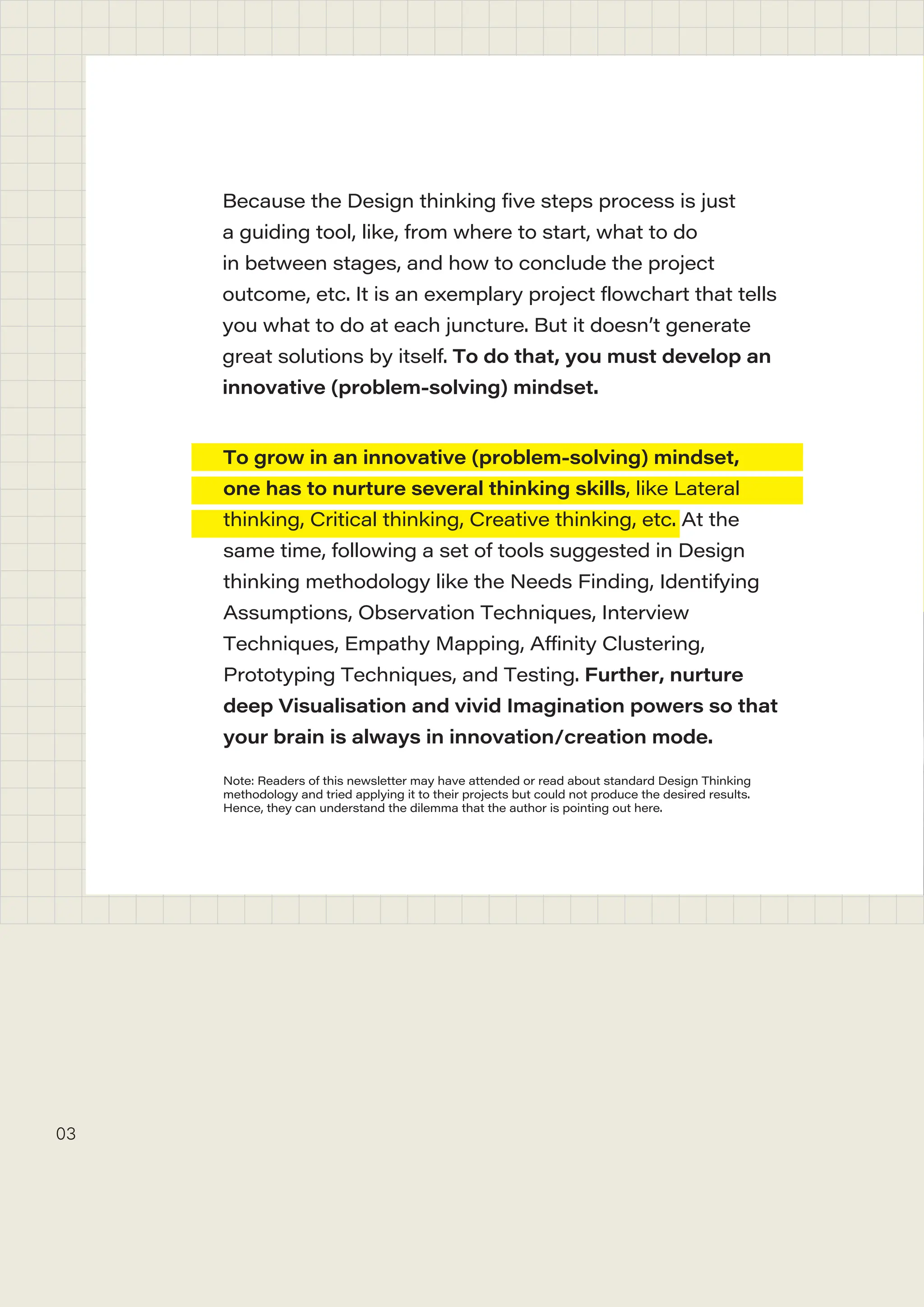 Design Thinking NewsLetter_Vol:001, JULY2024 | PDF