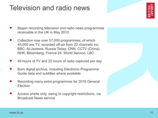 News media at the British Library | PPT