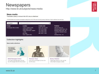 News media at the British Library | PPT