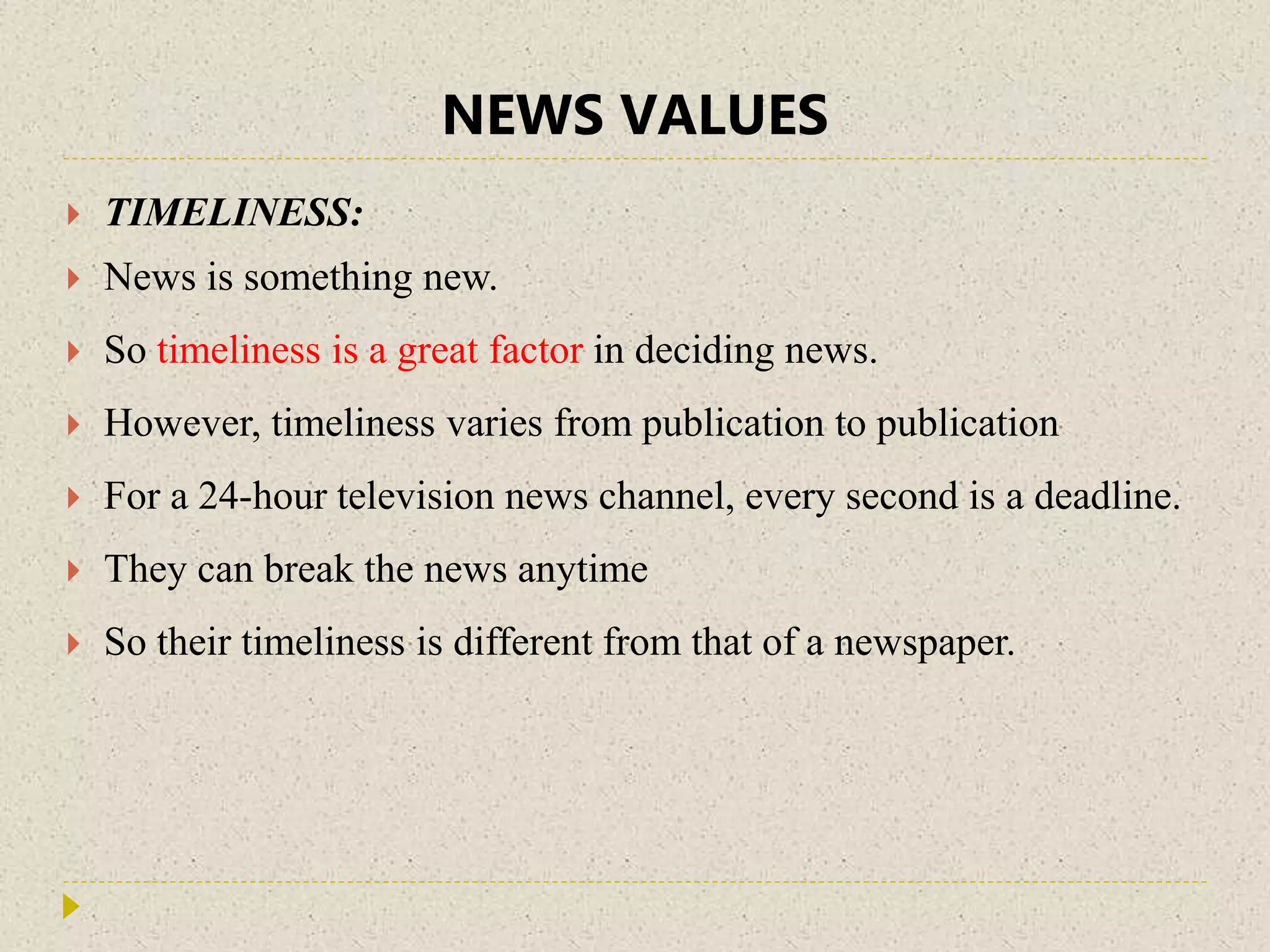 News & newsvalues | PPTX