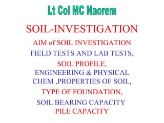 New Soil Investigation | PPT