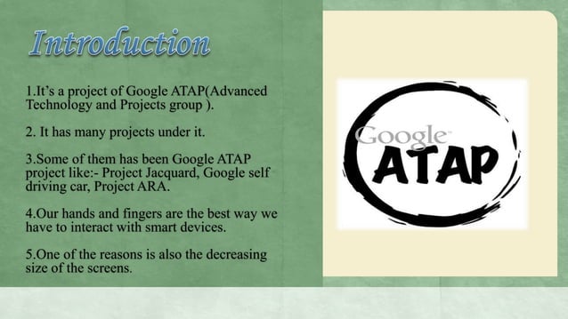 Google Project Soli | PPTX | Technology & Computing