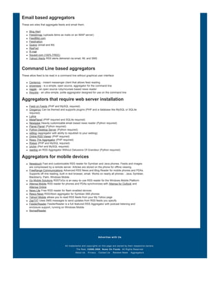 News On Feeds Aggregators | PDF