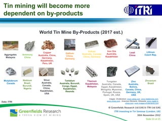 New Sources of Tin Mine Supply - Dec 2012 - Greenfields Research / ITRI ...