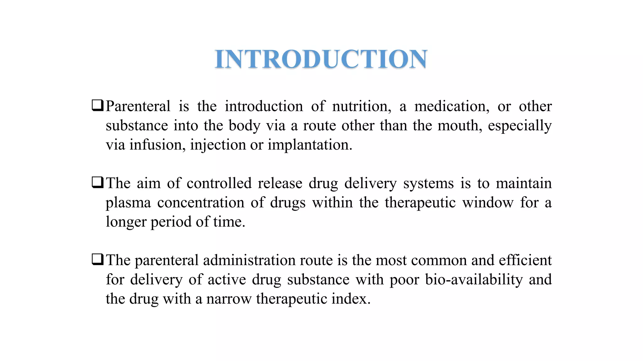 PARENTERAL CONTROLLED DRUG DELIVERY SYSTEM(PCDDS) | PPTX