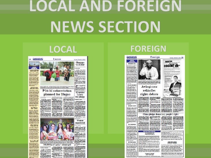 Newspaper sections