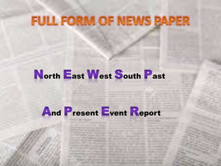 News paper | PPTX