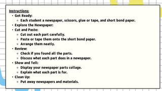 Parts of a Newspaper - GRADE 7MODULE 2023-2024 | PPTX