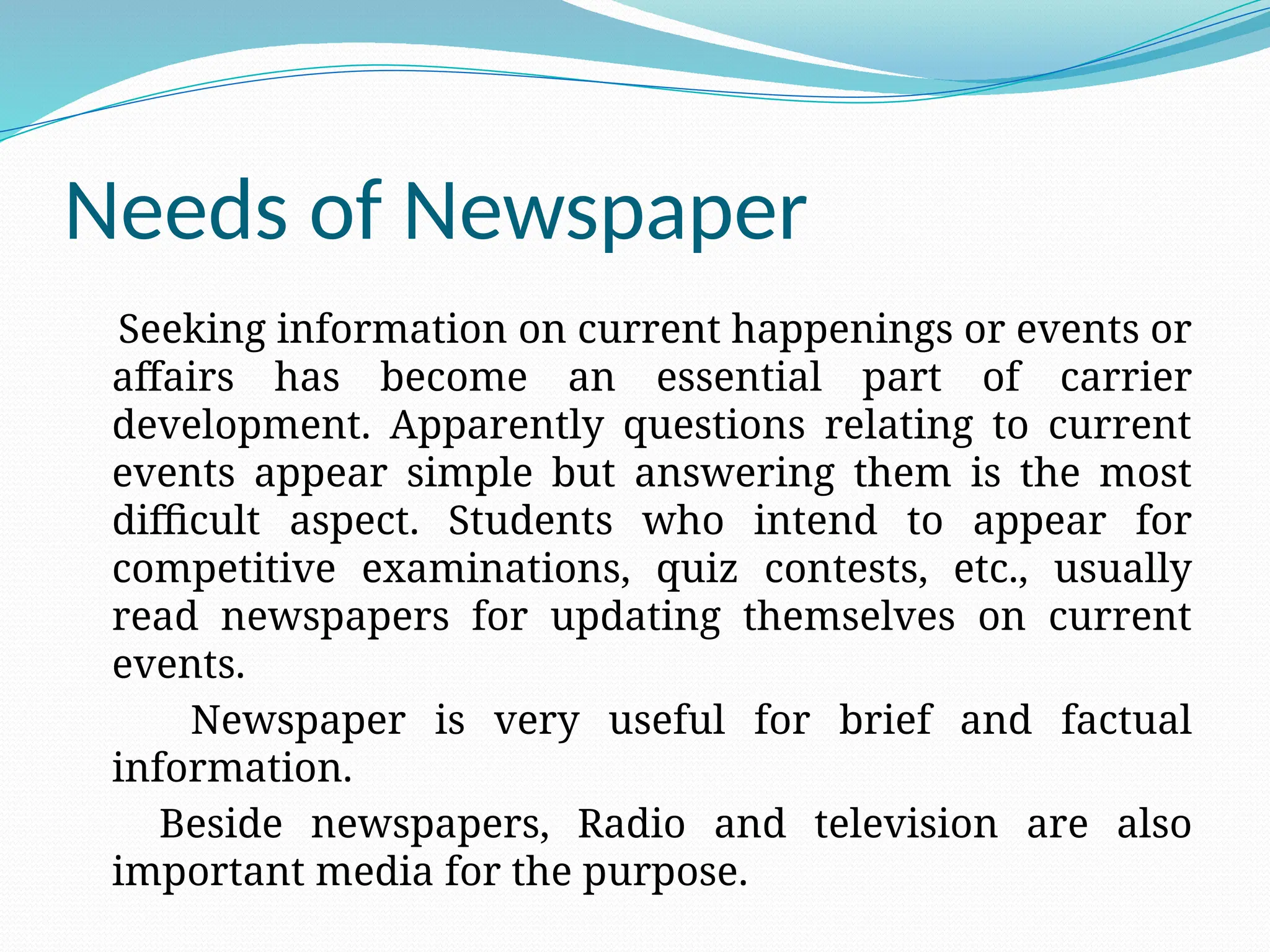 Newspaper Definition and their importance | PPTX