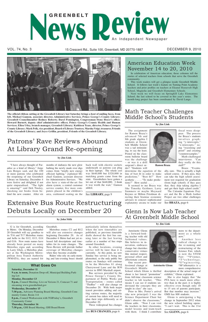 News Article Antoinette Glenn Greenbelt Middle School Teacher News Article Antoinette Glenn Greenbelt Middle School Teacher