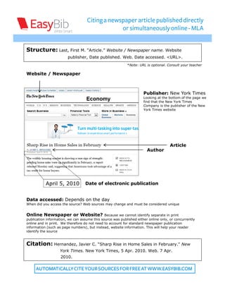 Citing a newspaper in MLA | PDF