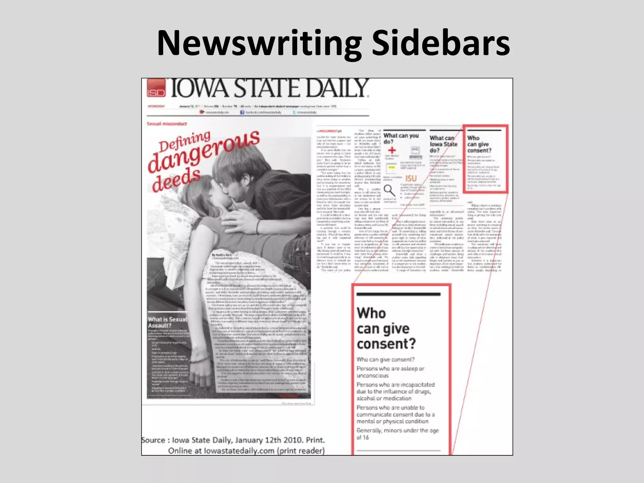 Newspaper sidebar | PPT