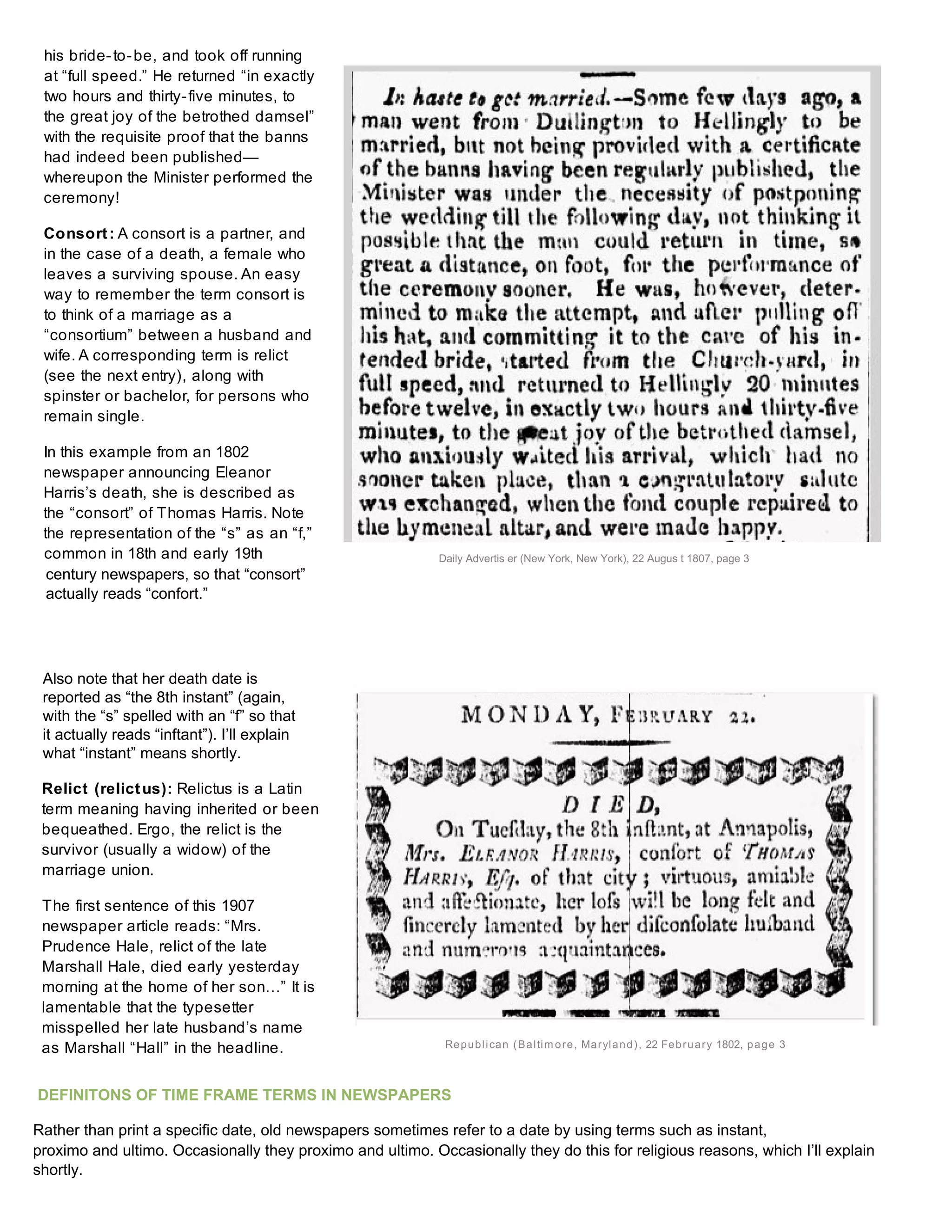 Understanding Newspaper Terminology in Historical Newspapers | PDF