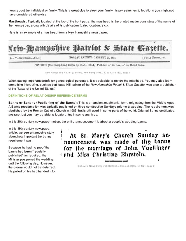 Understanding Newspaper Terminology in Historical Newspapers | PDF